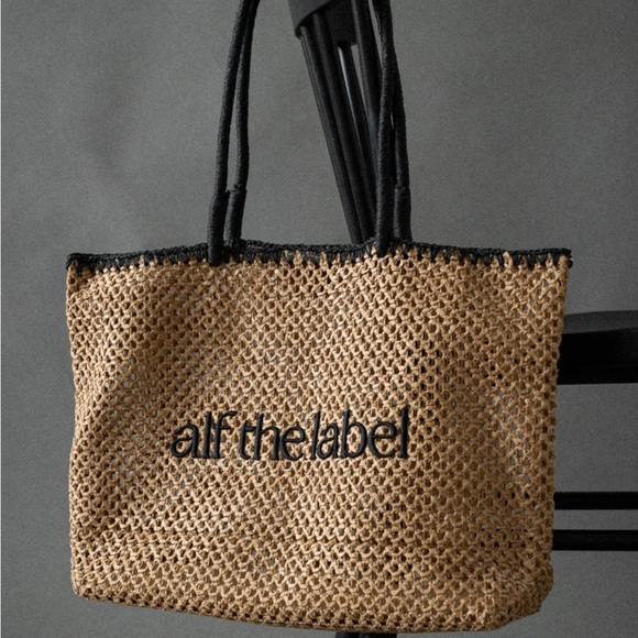 Alf The Label | Bags | Alf The Label Raffia Tote Bag Nwt | Poshmark